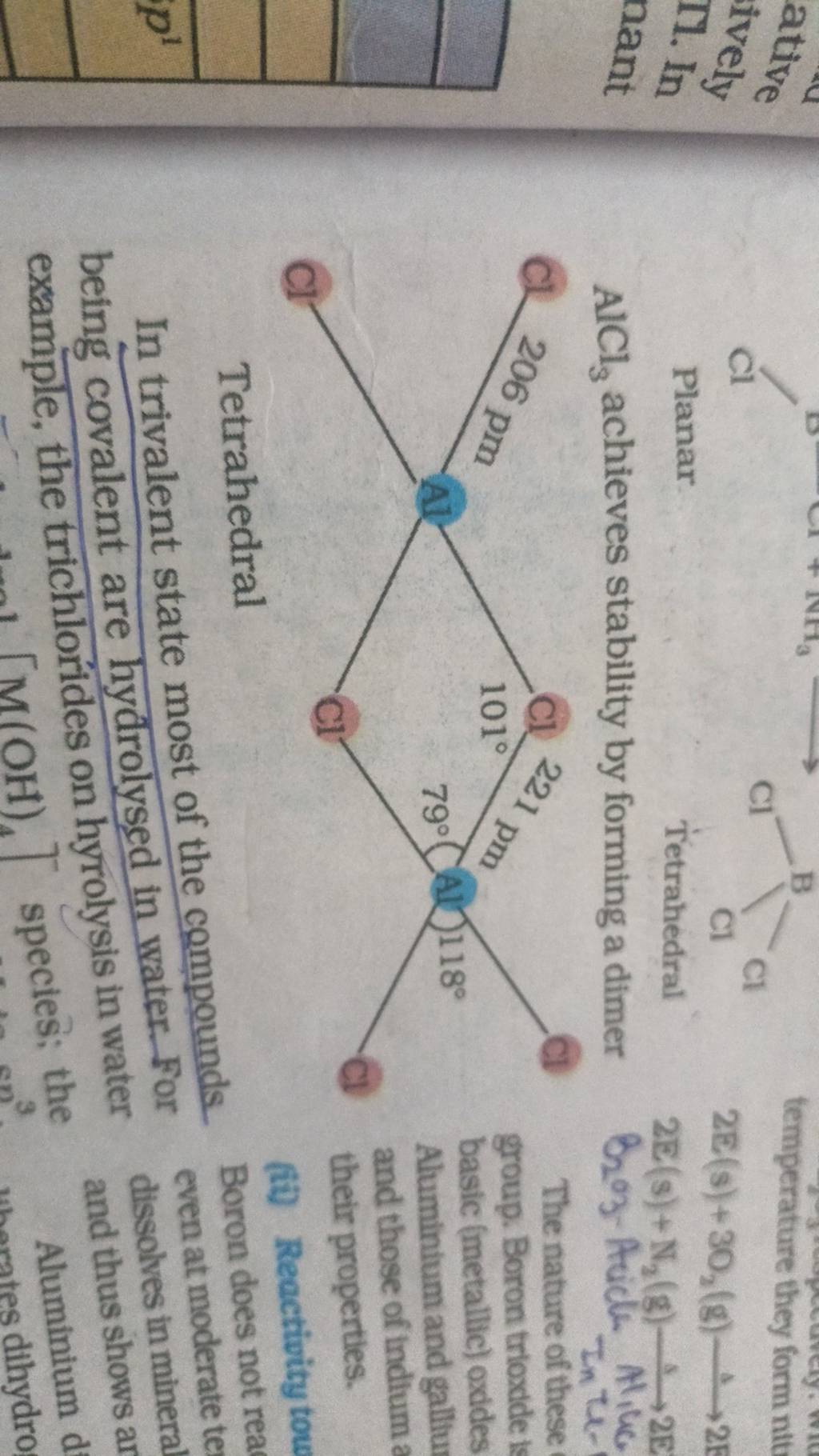 AlCl3 achieves stability by forming a dimer | Filo