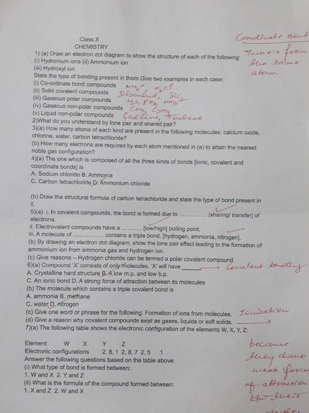 1 a Draw An Electron Dot Diagram To Show The Structure Of Each Of The 1 a Draw An Electron Dot Diagram To Show The Structure Of Each Of The