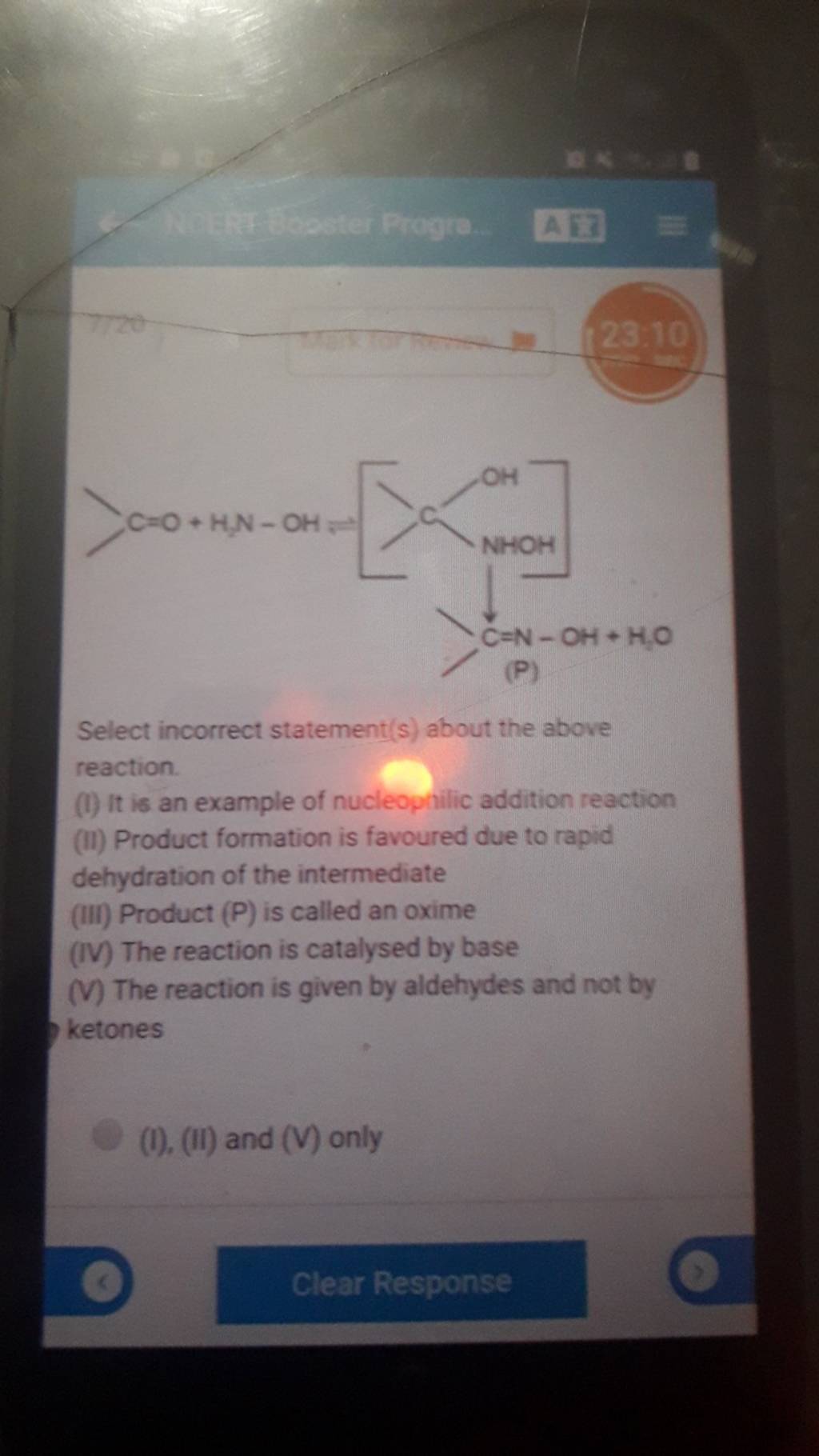 Select Incorrect Statement S About The Above Reaction Filo