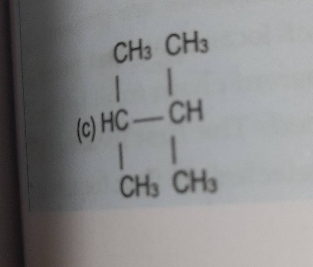 CH3 CH3 1 1 (c) HC— CH 1 1 CH3 CH₂ | Filo