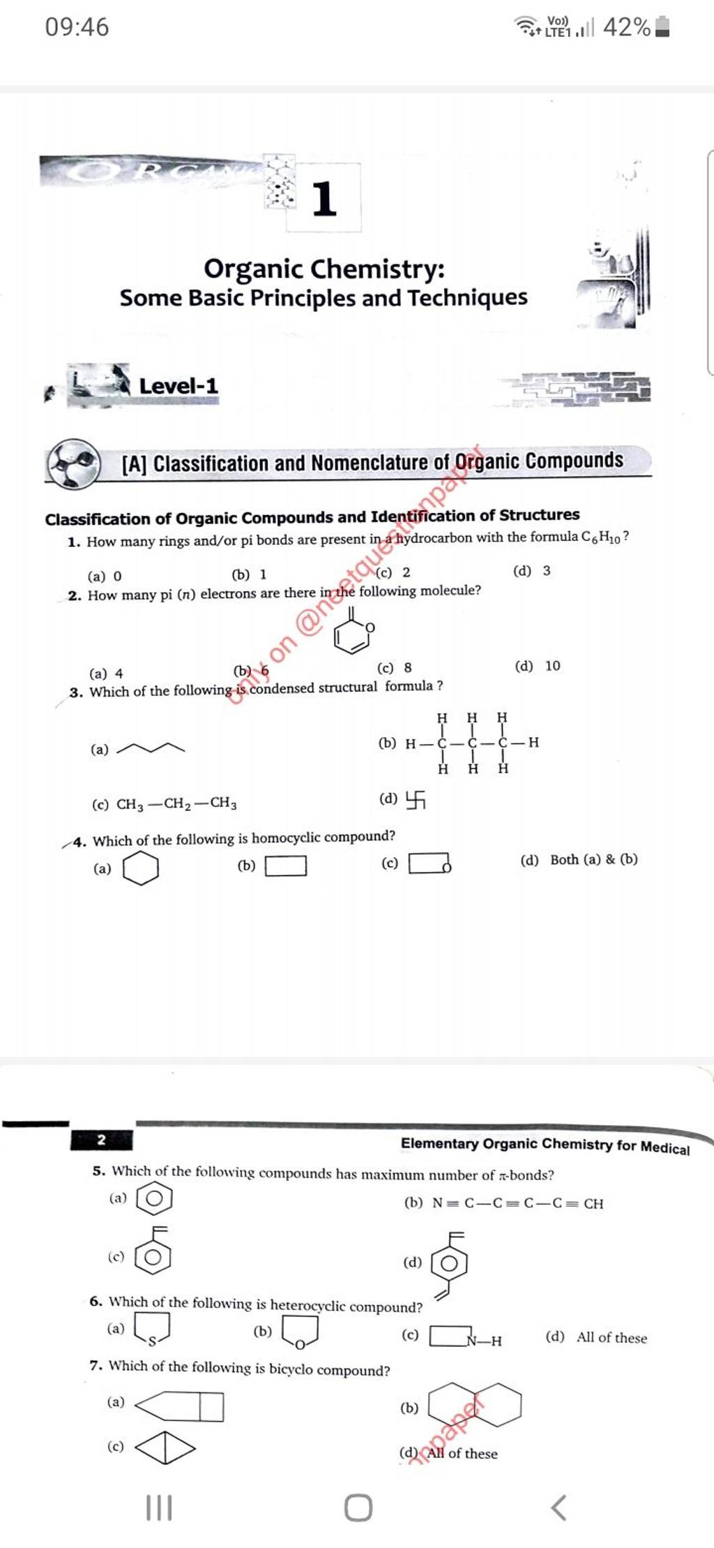 09:46 1 Organic Chemistry: Some Basic Principles and Techniques L Level-1..