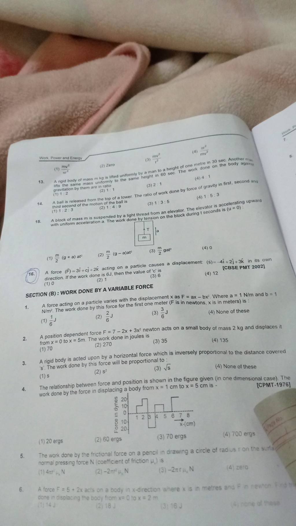 The work done by the frictional force on a pencil in drawing a circle of