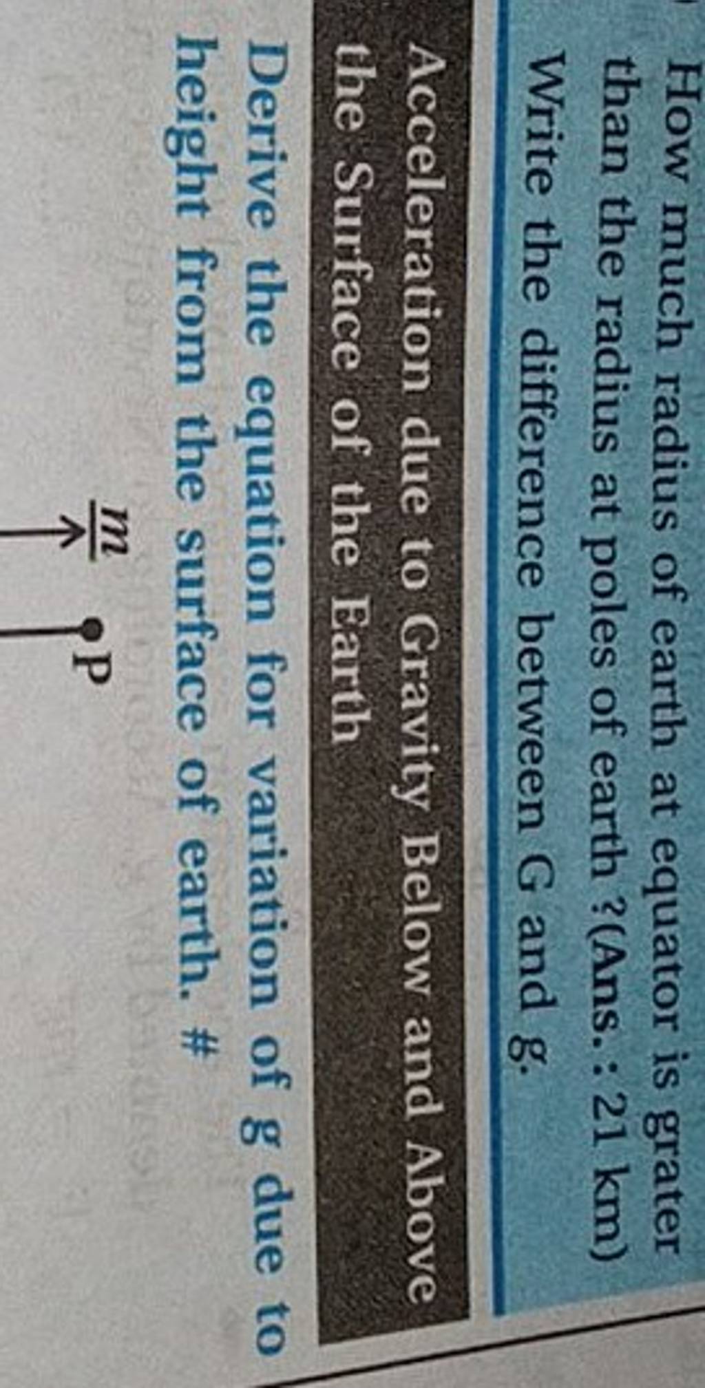 How much radius of earth at equator is grater than the radius at poles of..