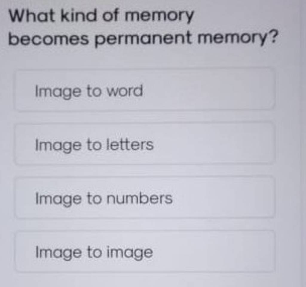 What kind of memory becomes permanent memory? | Filo