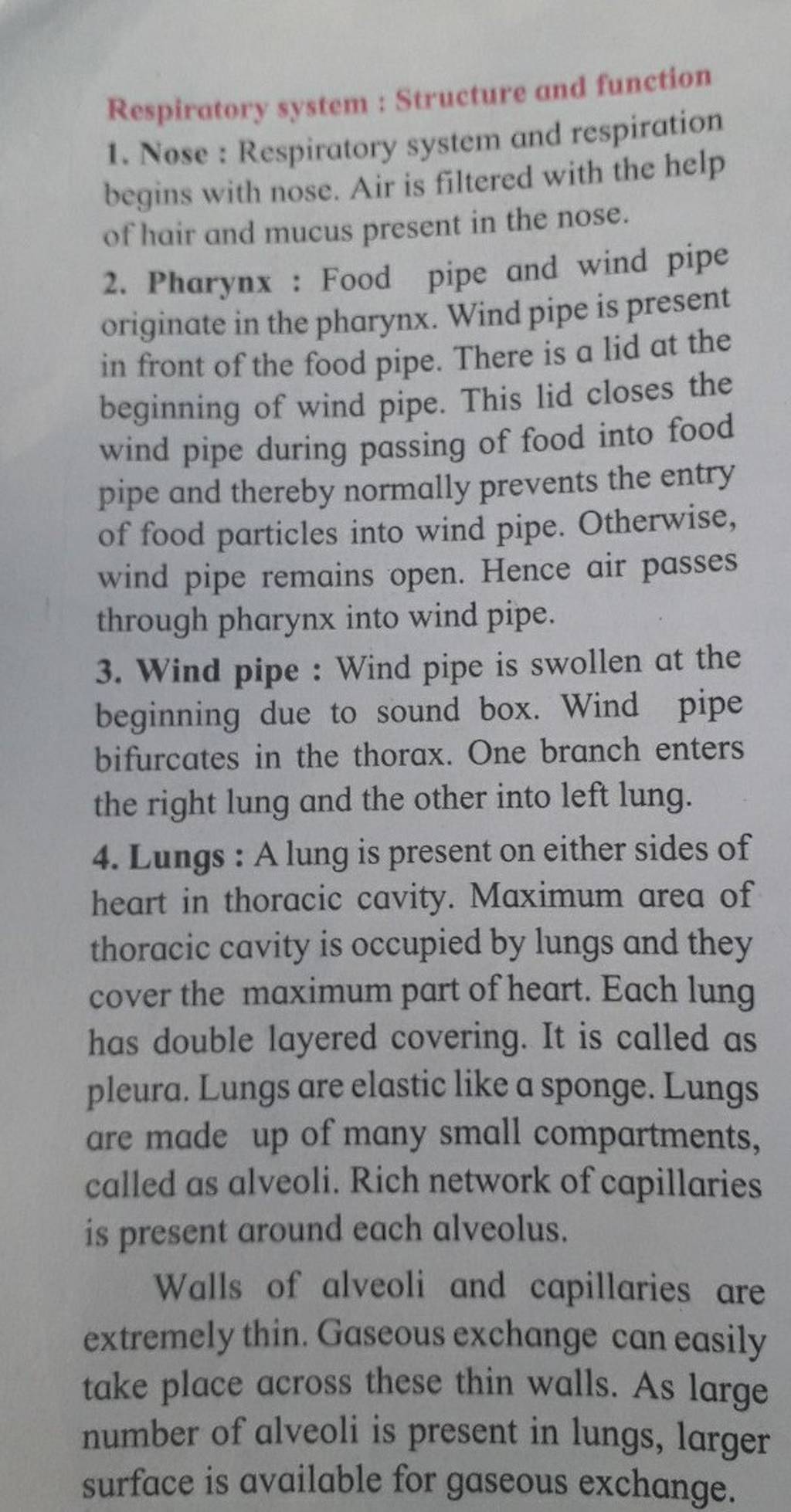 Respiratory system : Structure and function 1. Nose : Respiratory system Respiratory system : Structure and function 1. Nose : Respiratory system
