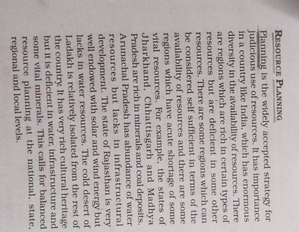 Judicious Use Of Resources