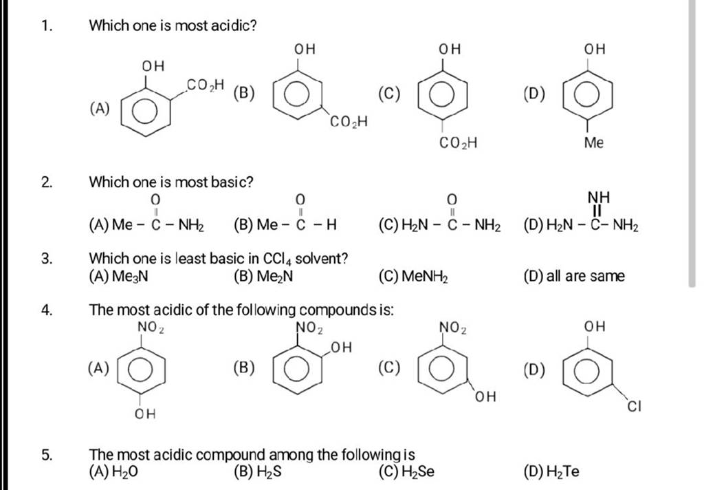 Which One Is Least Basic In CCl4 Solvent Filo which-one-is-least-basic-in-ccl4-solvent-filo