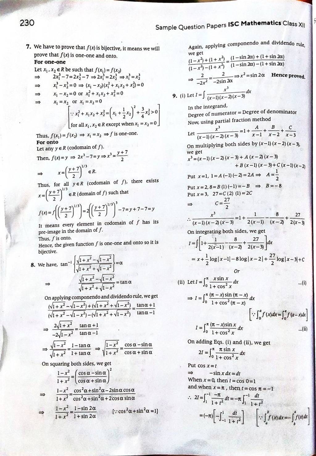 Sample Question Papers ISC Mathematics Class XII 7. We have to prove that..