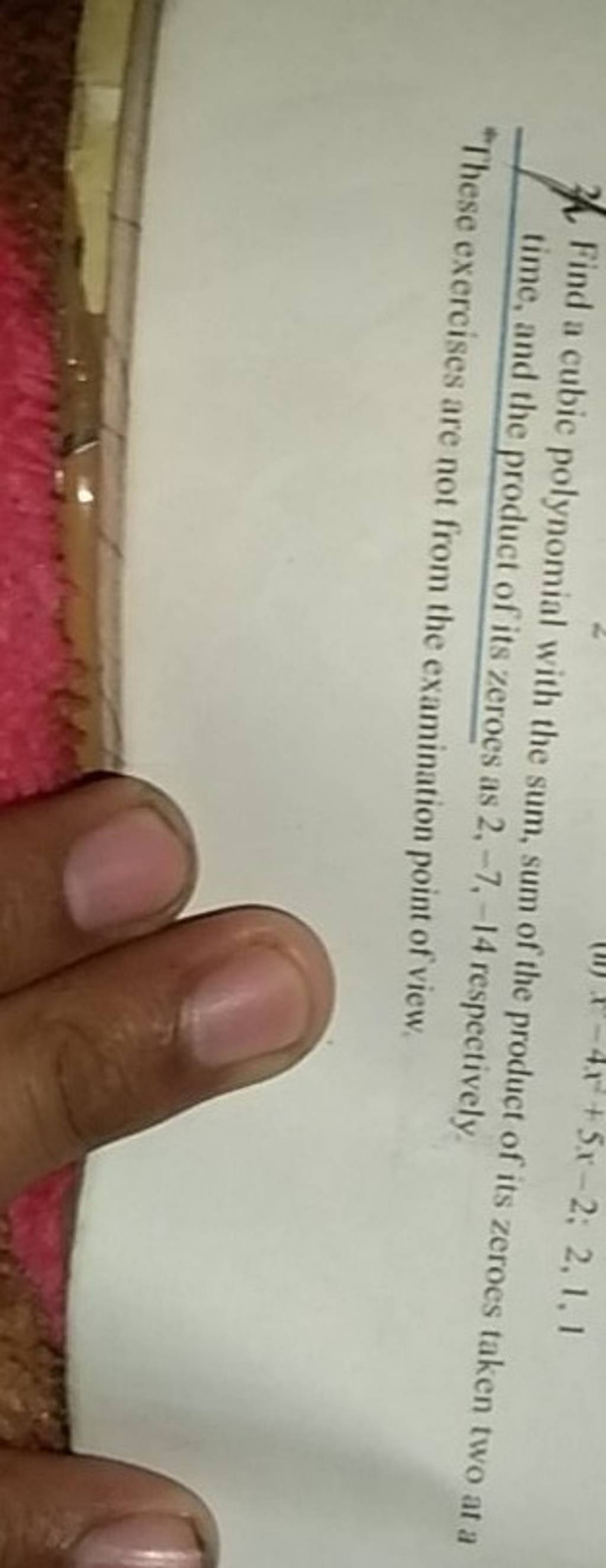 32 Find A Cubic Polynomial With The Sum Sum Of The Product Of Its Zeroe