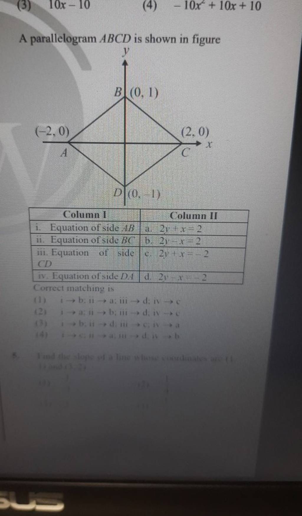 A parallelogram ABCD is shown in figure | Filo