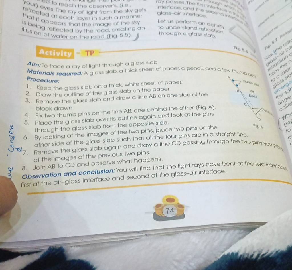 Activity - TP Aim: To trace a ray of light through a glass slab Materials..