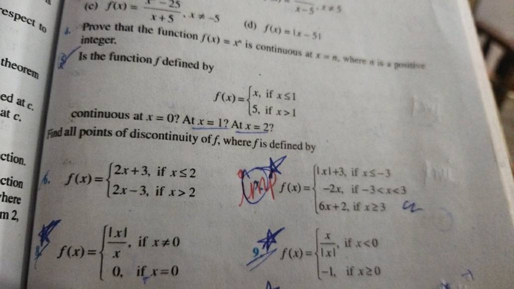 4. Prove that the function f(x)=xn is continuous at x=n, where n is a pes..