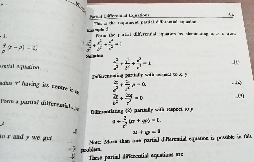 Partial Differential Equations Examples