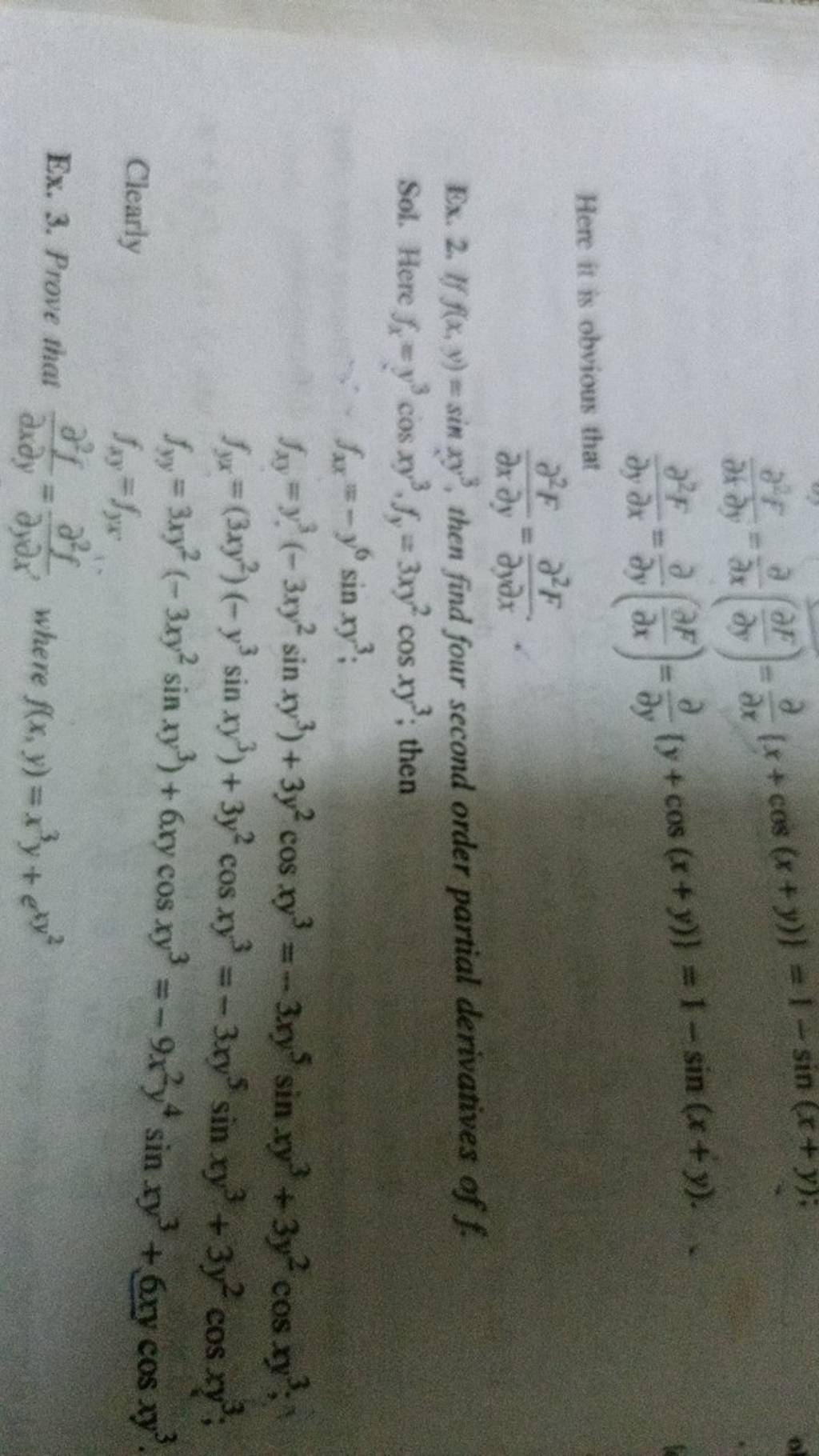 \frac{\partial^{2} F}{\partial x \partial y}=\frac{\partial}{\partial x}\..