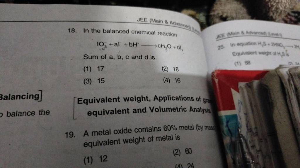 Balancing] Equivalent weight, Applications of gre balance the [ equivalen..