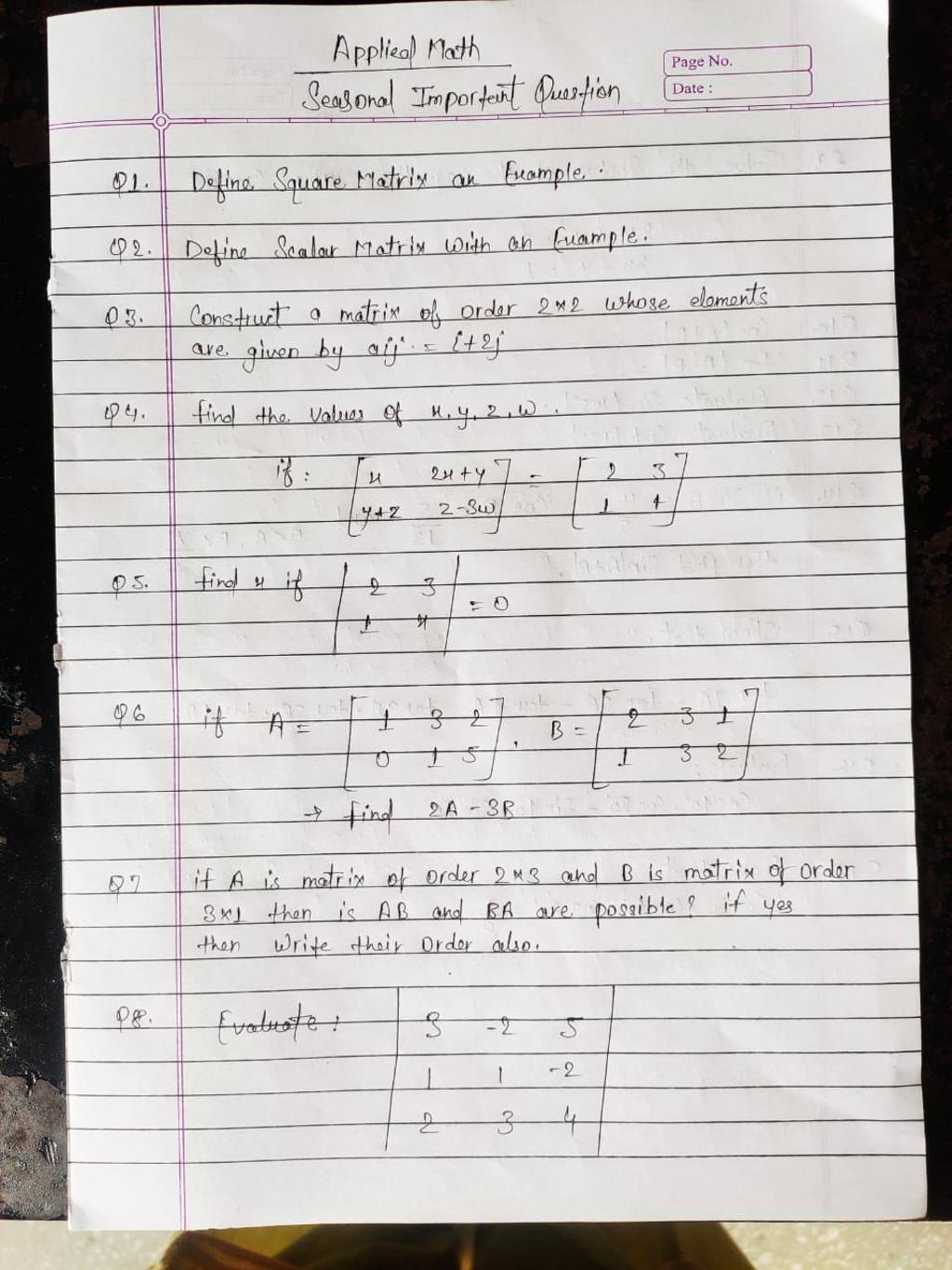 Q1 Define Square Matrix An Example N Q2 Define Scalar Matrix With An q1-define-square-matrix-an-example-n-q2-define-scalar-matrix-with-an