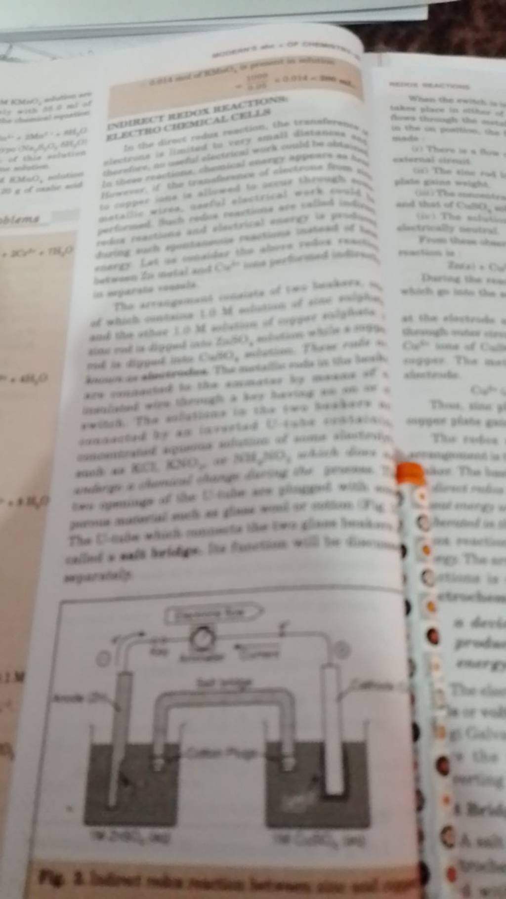 INDIRECT REDOX REACTIONS ELECTRO CHEMICAL CELLS KCL KNO, | Filo