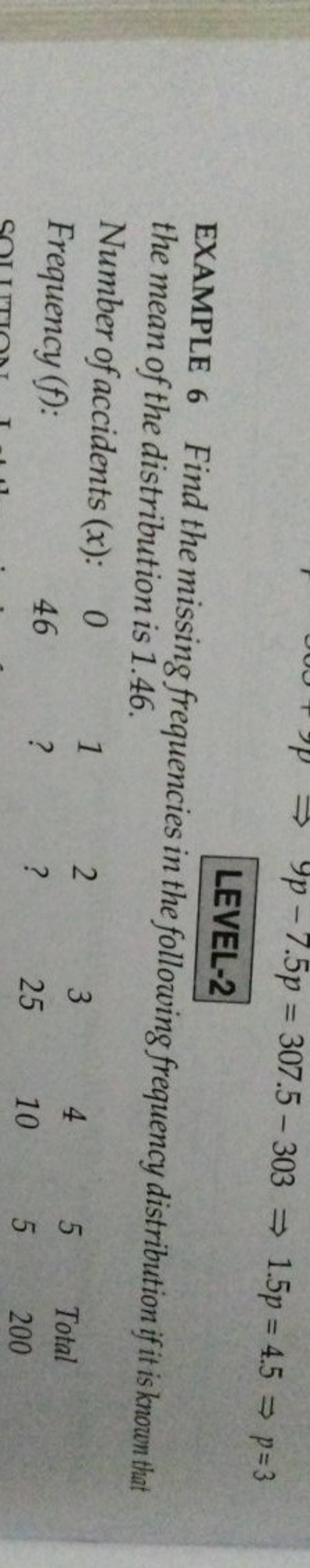 LEVEL-2 EXAMPLE 6 Find the missing frequencies in the following frequency.. LEVEL-2 EXAMPLE 6 Find the missing frequencies in the following frequency..