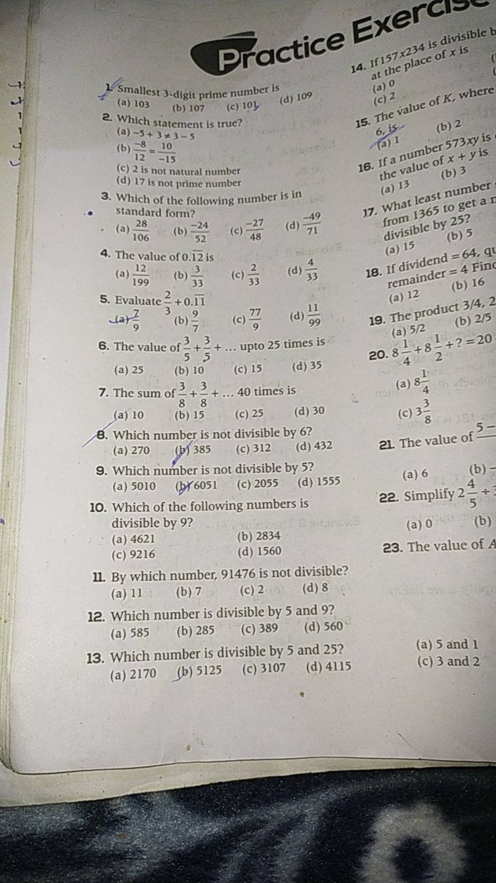 1 Smallest 3 digit Prime Number Is a 103 b 107 c 101 d 109 14 I 1-smallest-3-digit-prime-number-is-a-103-b-107-c-101-d-109-14-i