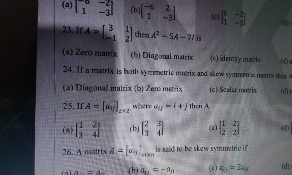 If A Aij 2×2 Where Aij Ij Then A Filo