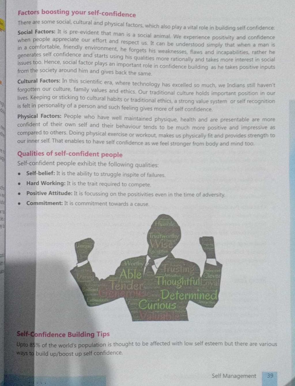 Factors boosting your self-confidence There are some social, cultural and..