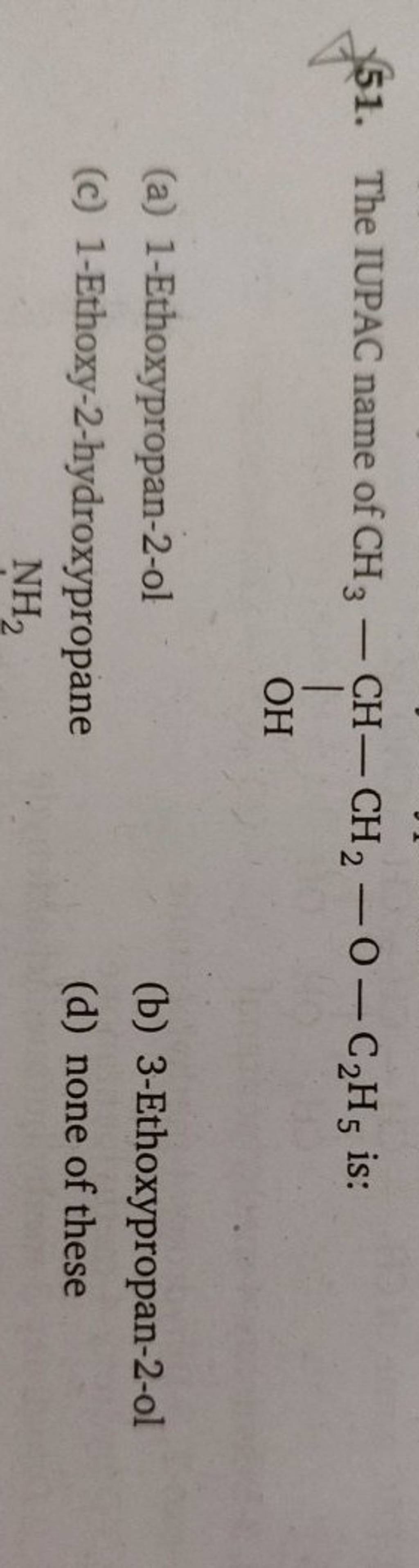 The IUPAC name of −C2 H5 is: | Filo