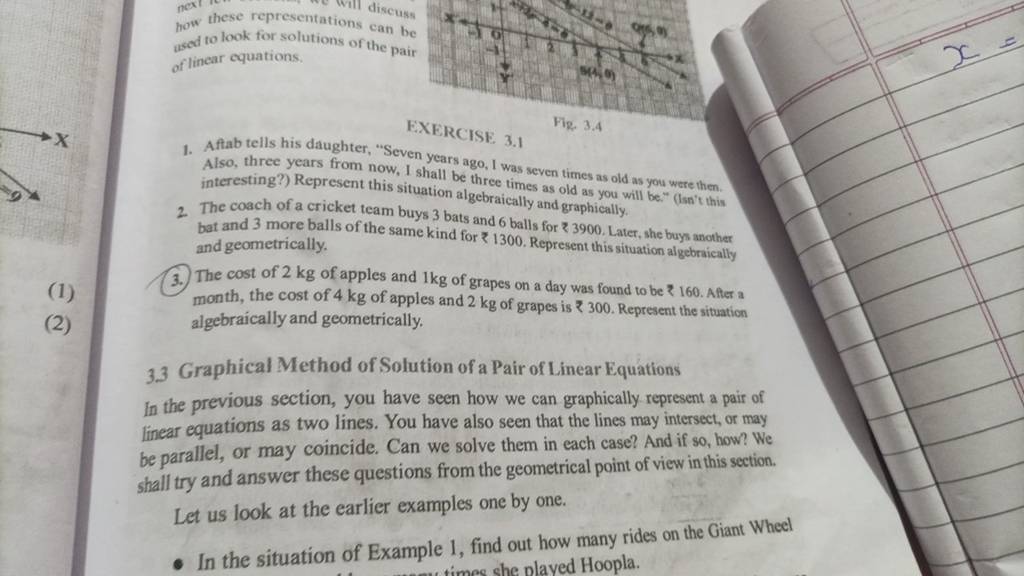 1. Aftab tells his daughter, "Seven years ago, I was seven times as old a..