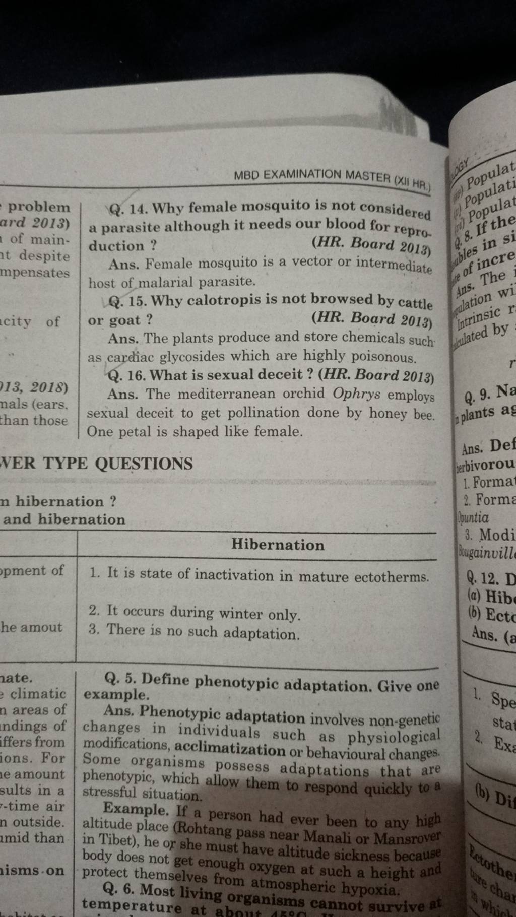 MBD EXAMINATION MASTER (XII HA.) of main- duction ? (HR. Board 2013) Ans...