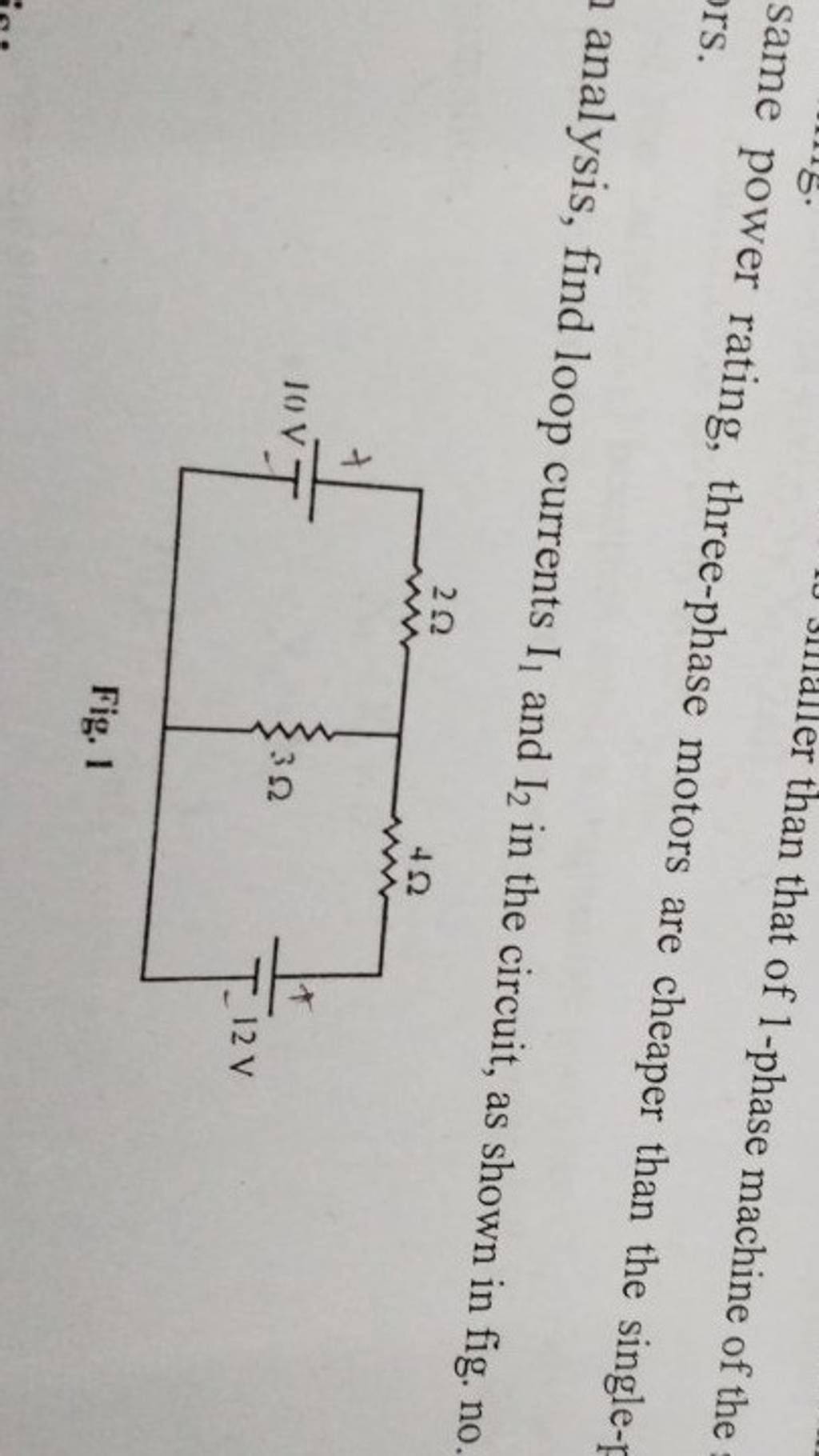 Rs Analysis Find Loop Currents I1 And I2 In The Circuit As Shown In 