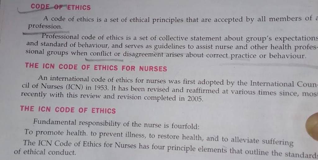 International Code Of Ethics Nursing