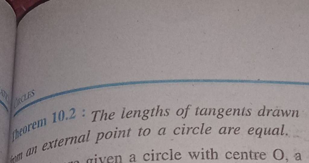 Peoperim 10 2 The Lengths Of Tangents Drawn In External Point To A Circ