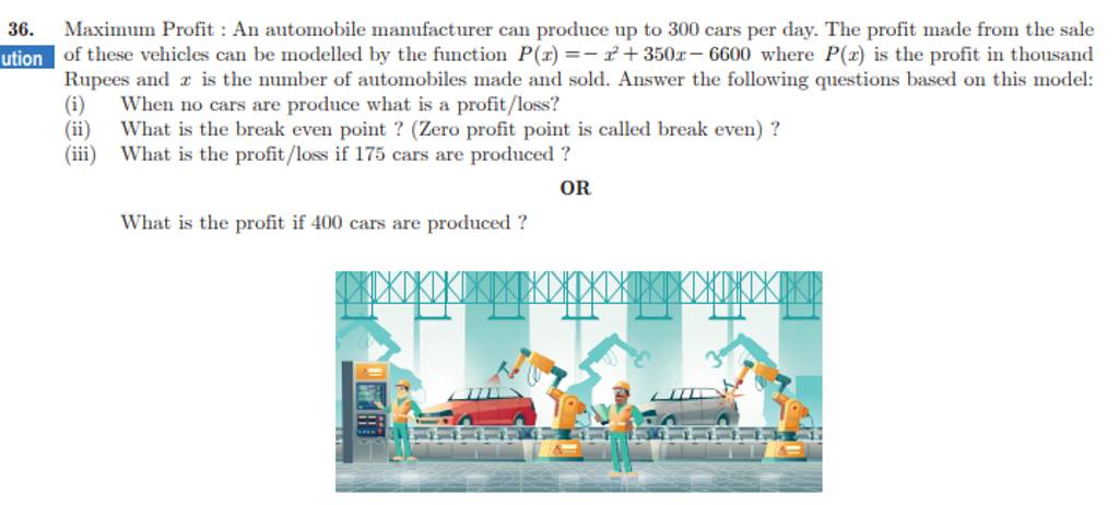 36. Maximum Profit : An automobile manufacturer can produce up to 300 car.. 36. Maximum Profit : An automobile manufacturer can produce up to 300 car..
