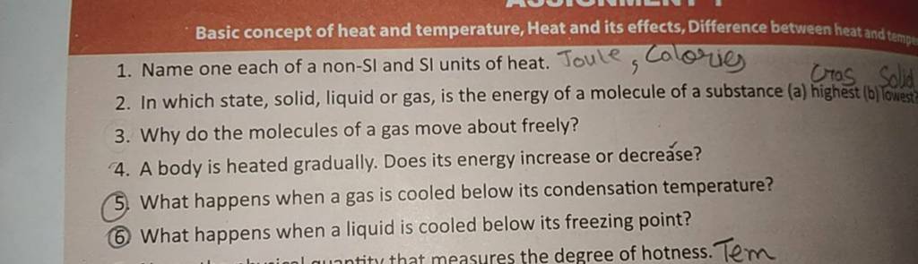 Basic concept of heat and temperature, Heat and its effects, Difference b..