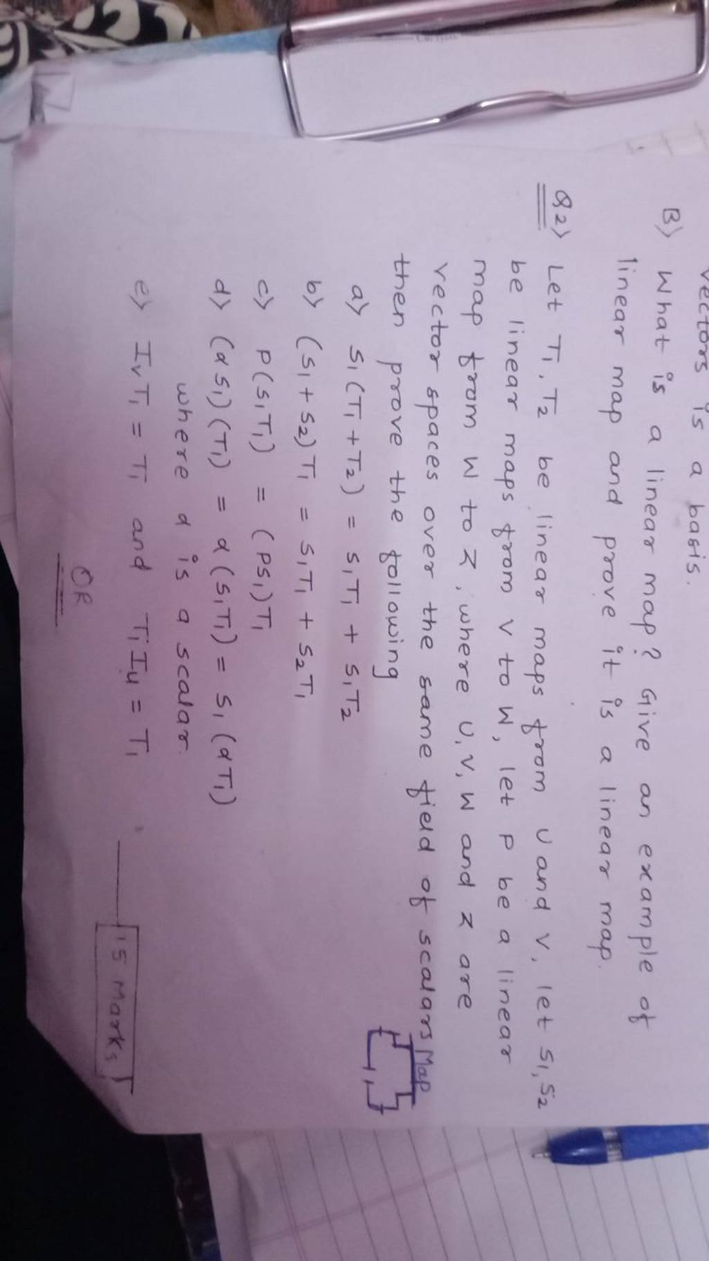 B What Is A Linear Map Give An Example Of Linear Map And Prove It Is A
