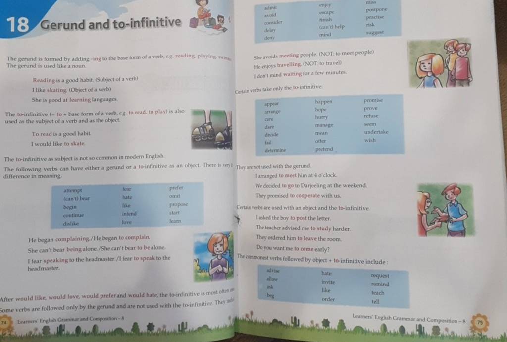 18 Gerund and to-infinitive The gerund is formed by adding -ing to the ba..