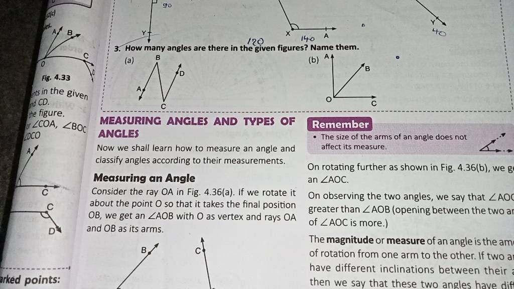 3. How many angles are there in the given figures? Name them. (b) orts in..