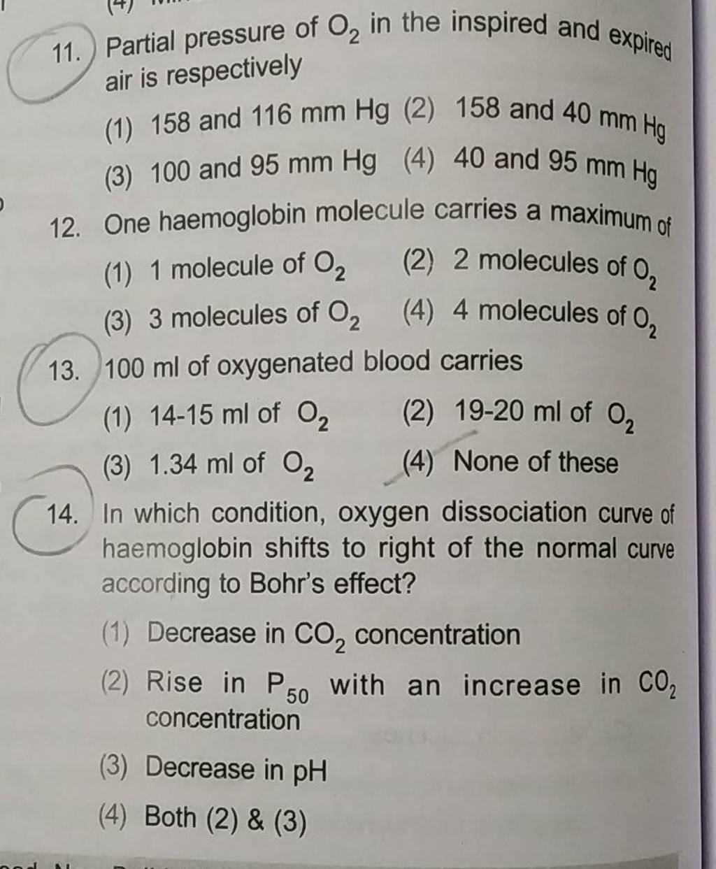 In Which Condition Oxygen Dissociation Curve Of Haemoglobin Shifts To Ri