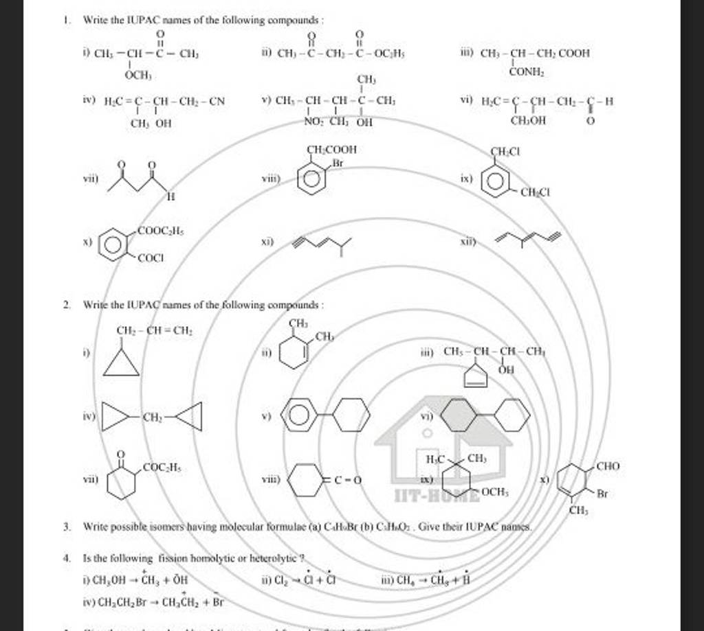 X 3 Write Possible Isomers Baving Molecular Formulae A C Hob B C