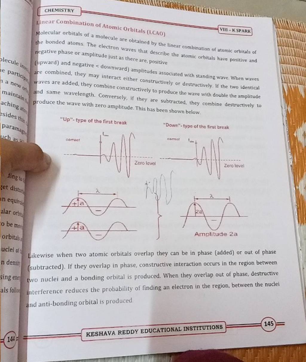 Linear Combination Of Atomic Orbitals Lcao Molecular Orbitals Of A Mole