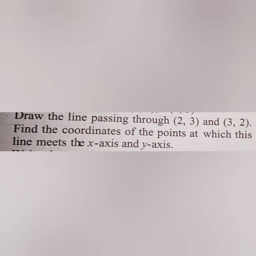 Draw The Line Passing Through 23 And 32 Find The Coordinates Of Th