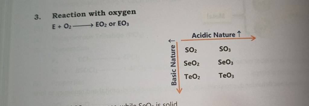 3. Reaction with oxygen E+O2 EO2 or EO3 | Filo