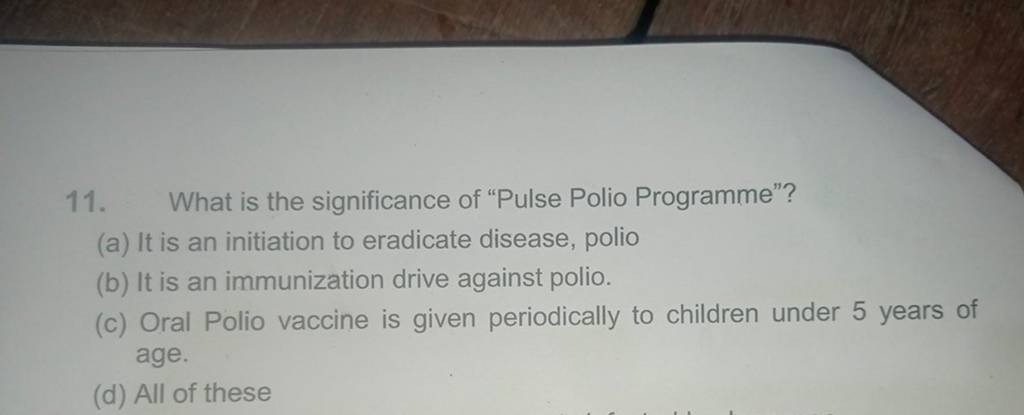 What is the significance of "Pulse Polio Programme"? | Filo