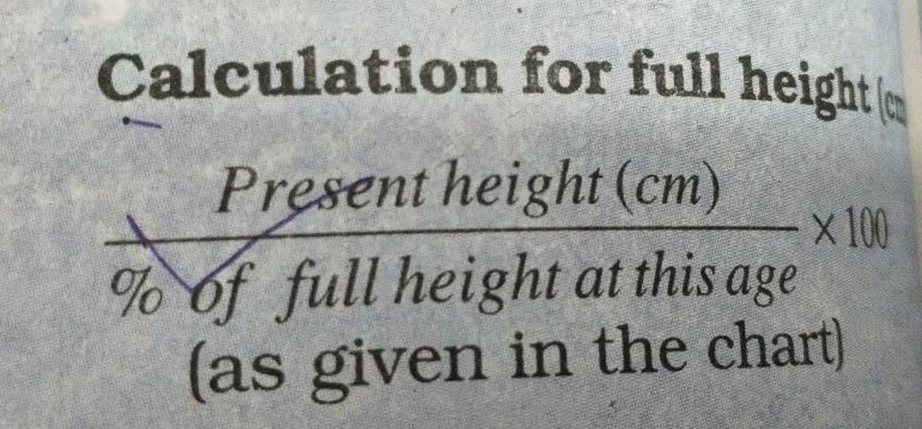 Calculation for full height ∣o (as given in the chart) | Filo