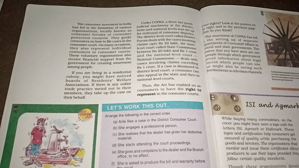 The consumer movement in india Under COPRA, a three-tier quasi. has led t..