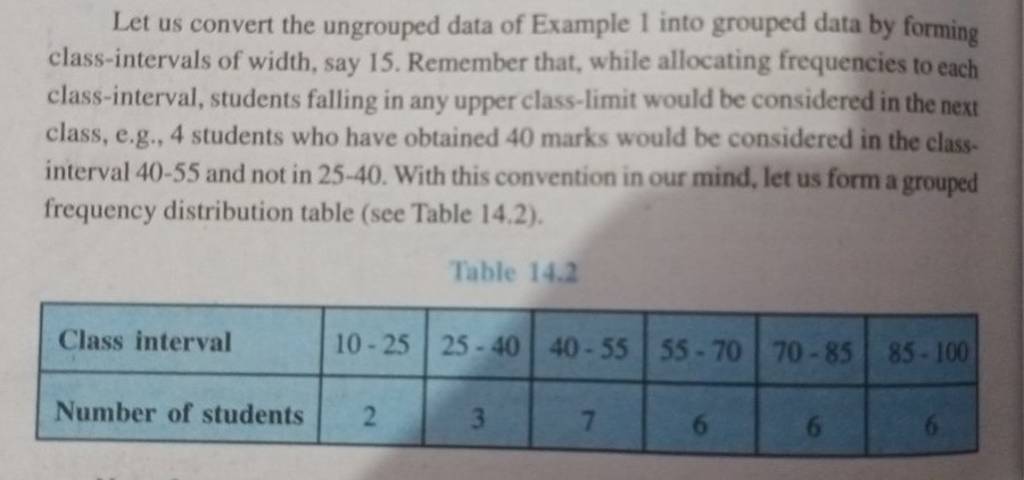 Let Us Convert The Ungrouped Data Of Example 1 Into Grouped Data By Formi