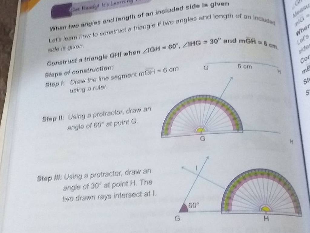 When two angles and length of an included side is given Let's leam how to..