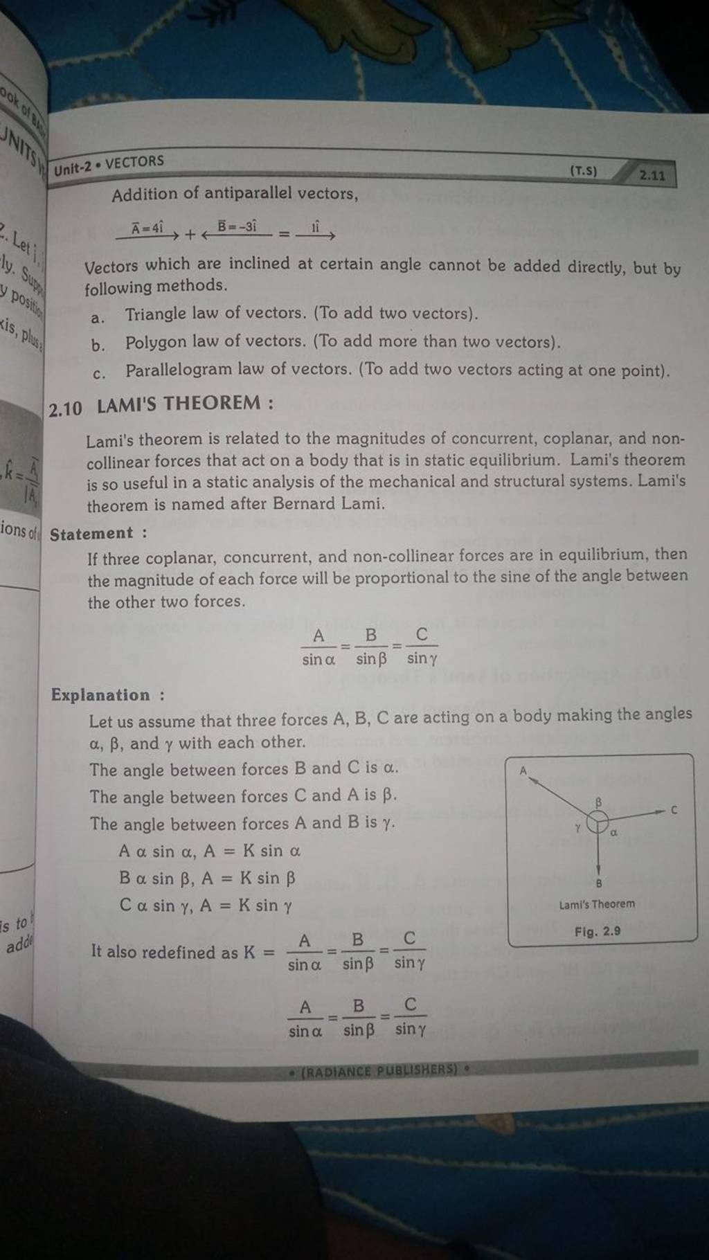 Addition of antiparallel vectors, Aˉ=4i^ + Bˉ=−3i^ = i^ Vectors which a..