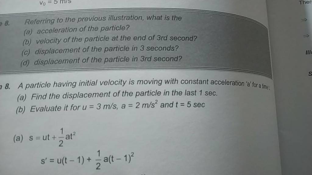 A particle having initial velocity is moving with constant acceleration A particle having initial velocity is moving with constant acceleration