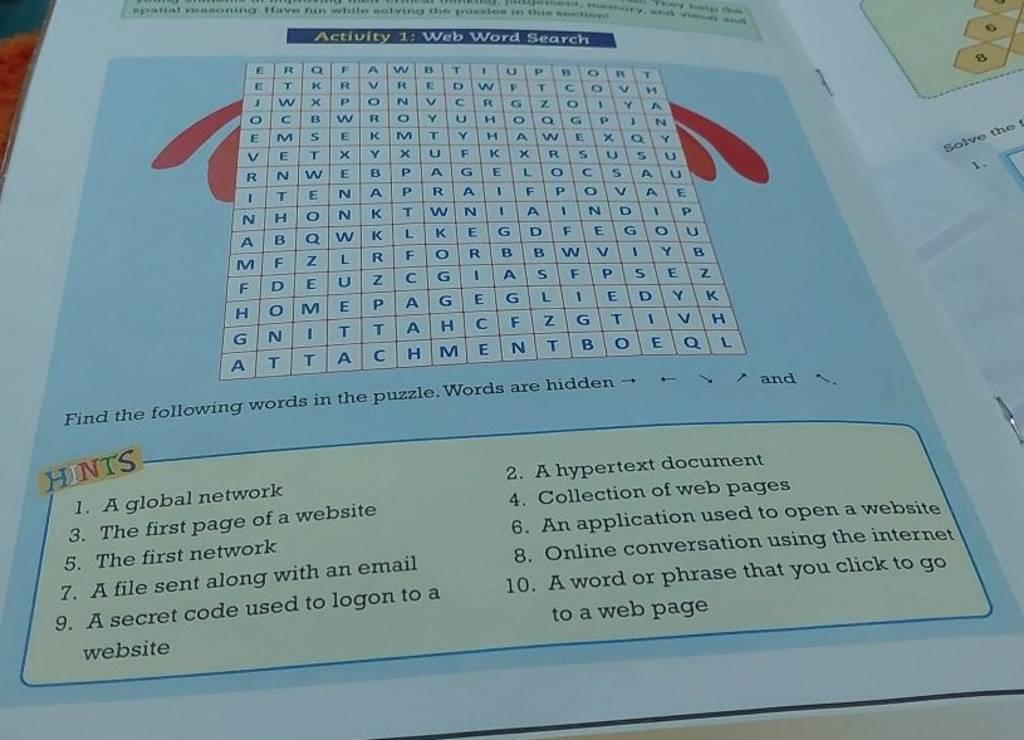 Activity 1 Word Search Find The Following Words In The Puzzle Words Activity 1 Word Search Find The Following Words In The Puzzle Words