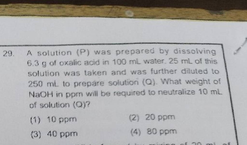 A solution (P) was prepared by dissolving 6.3 g of oxalic acid in 100 mL